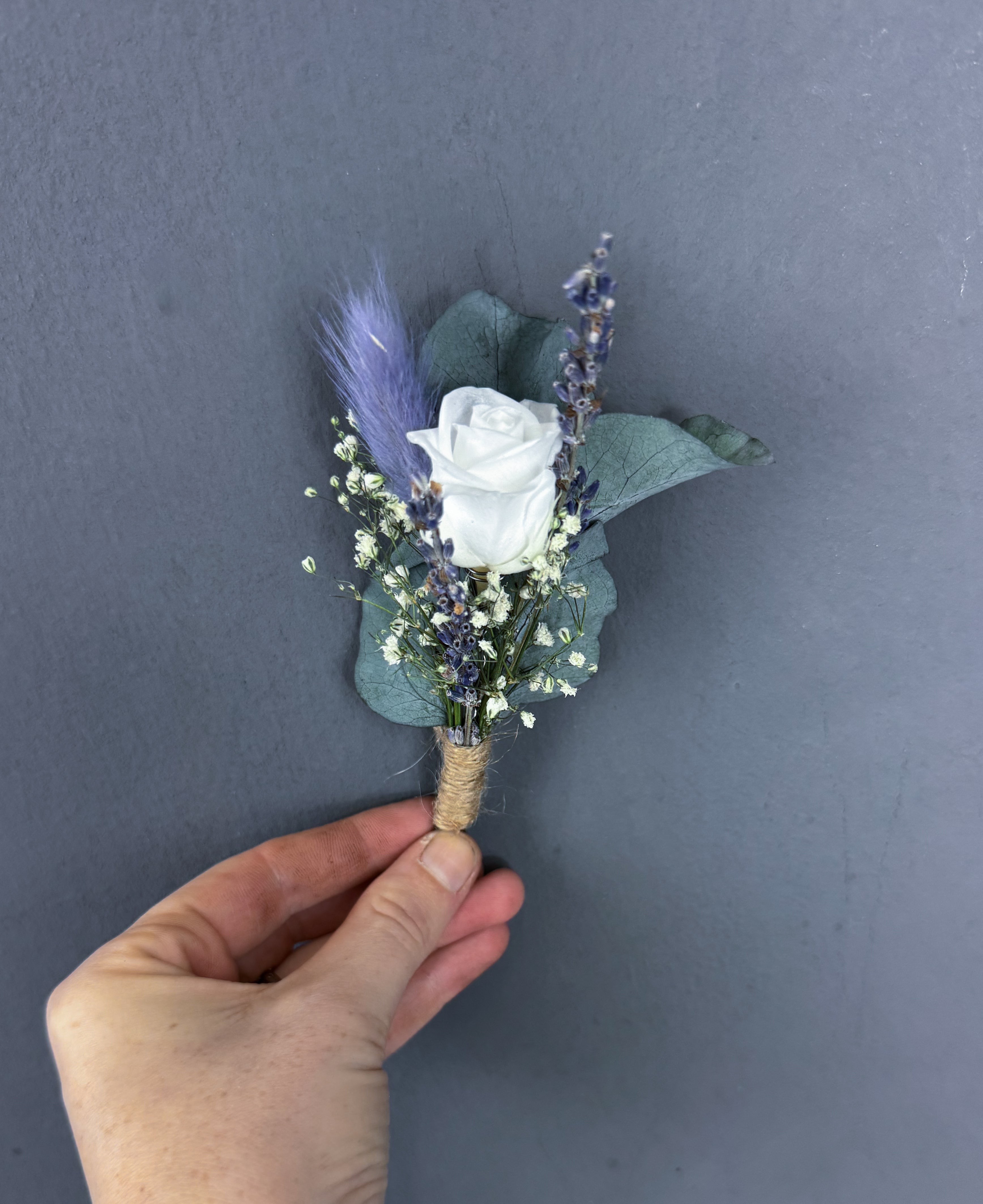 Laurel Dried Flower Buttonhole / DRIED Wedding Flowers UK – DRIED ...