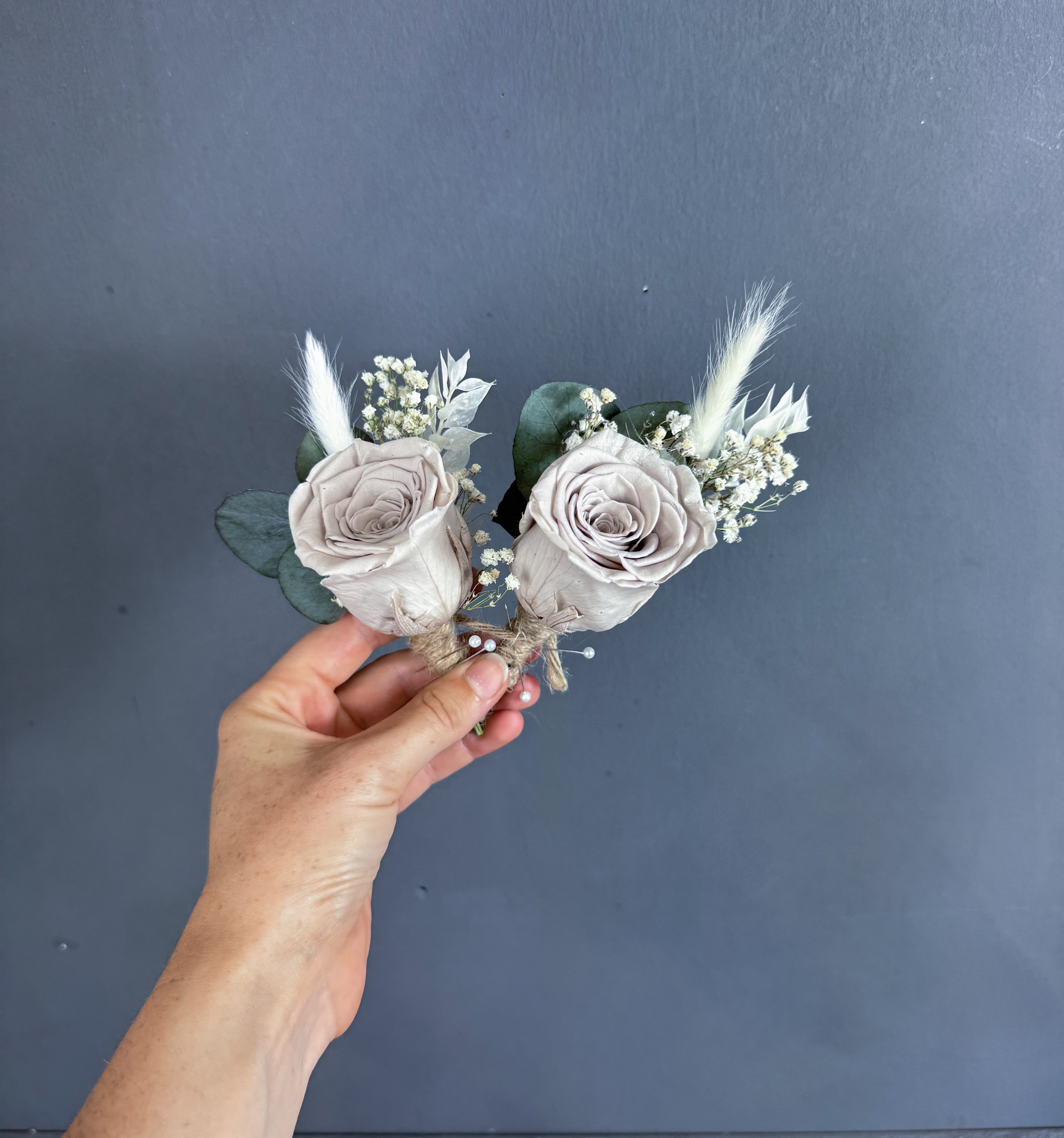 Caitlin dried flower buttonhole / Neutral and greenery / DRIED Wedding ...
