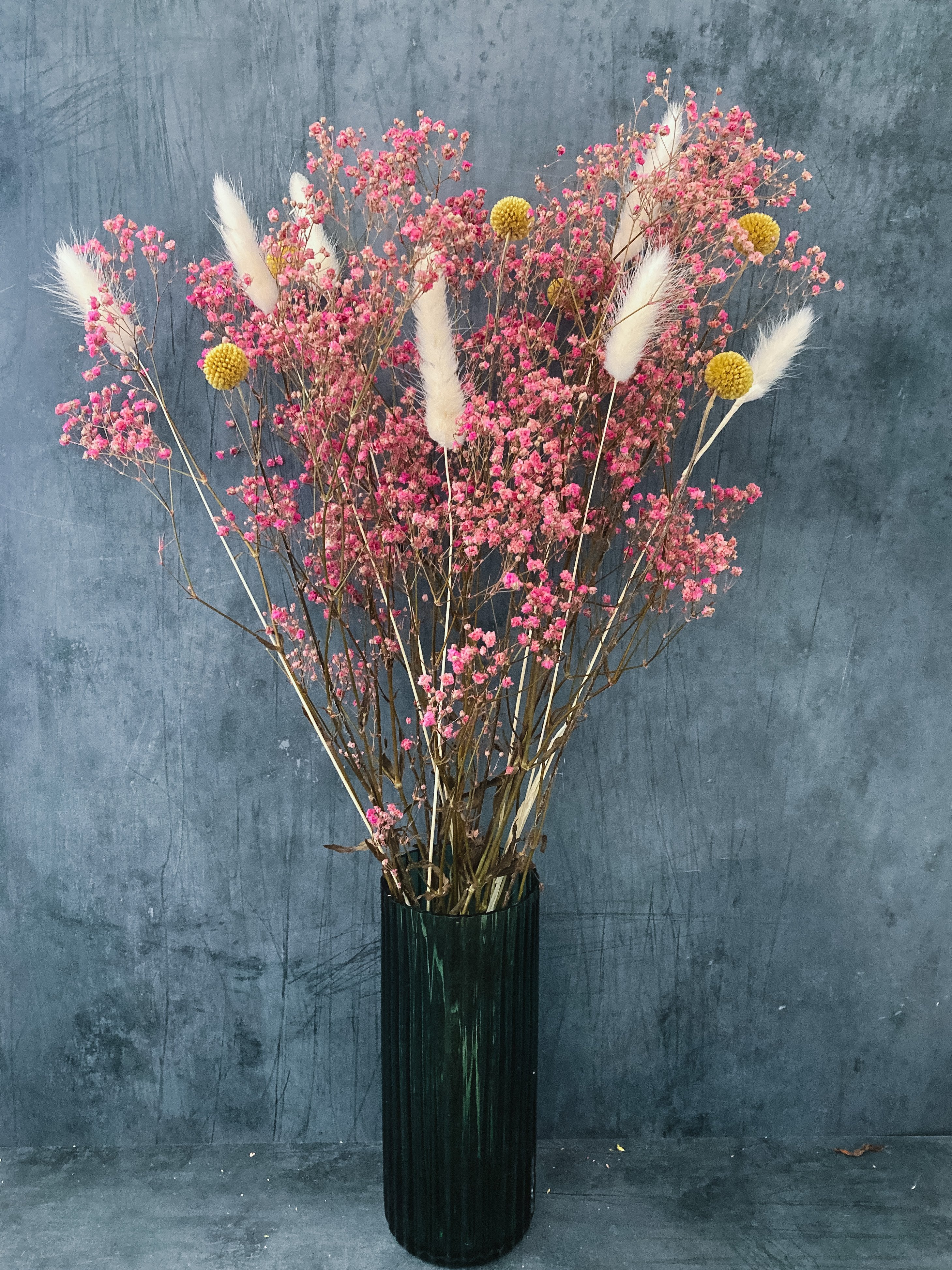 Isabela Pink Dried Flower Arrangement / DRIED Flowers UK