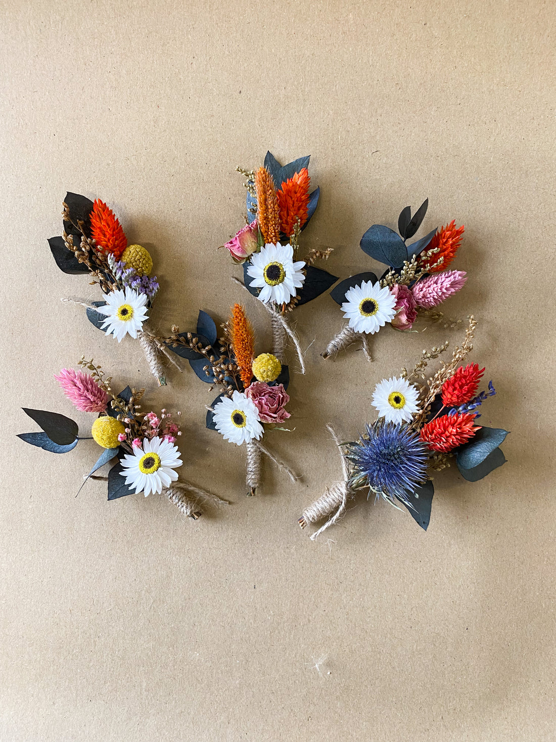 Willa wildflower dried flower buttonhole / DRIED Wedding Flowers UK ...